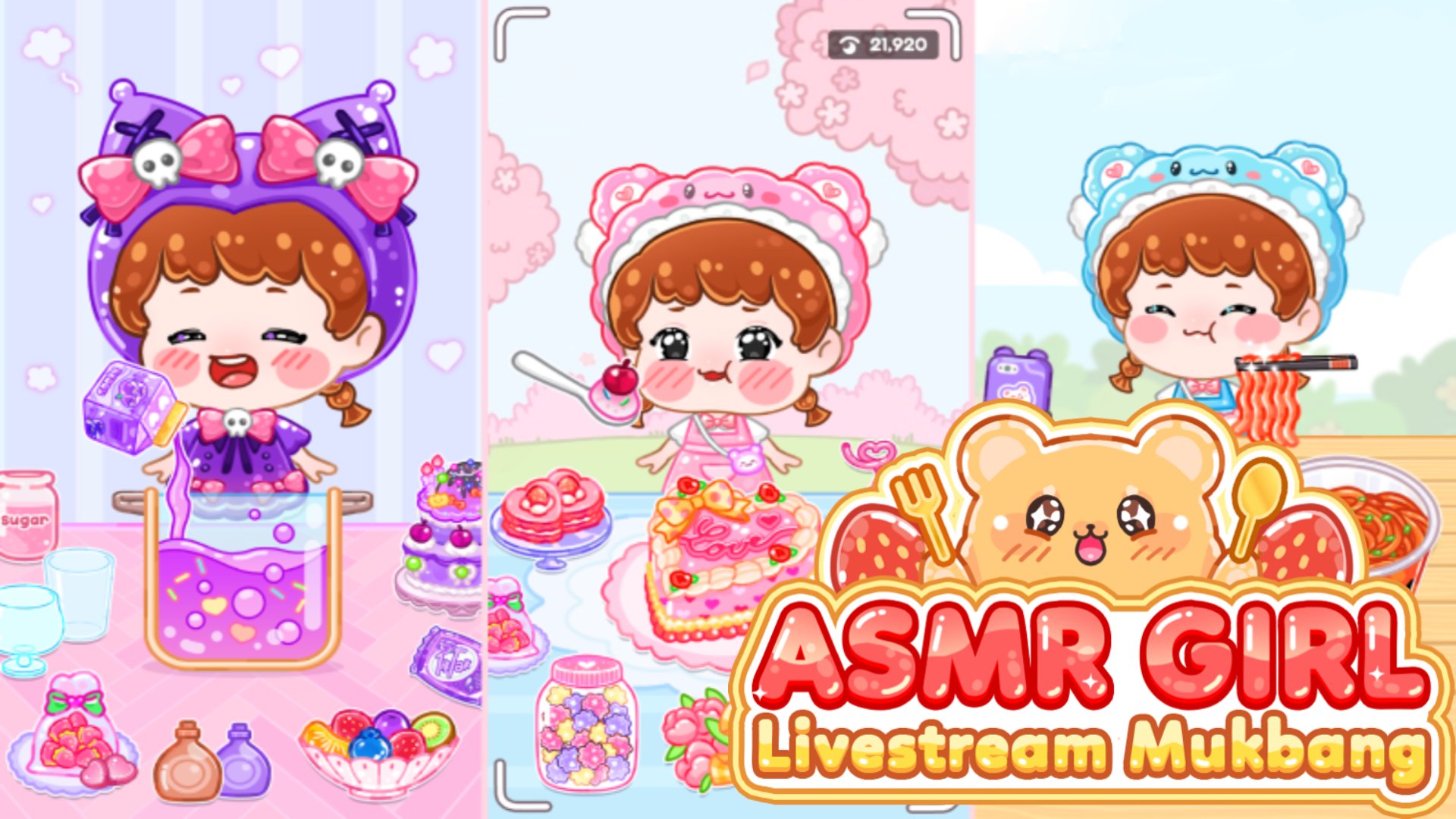 ASMR Girl: Livestream Mukbang 🕹️ Joue sur CrazyGames!