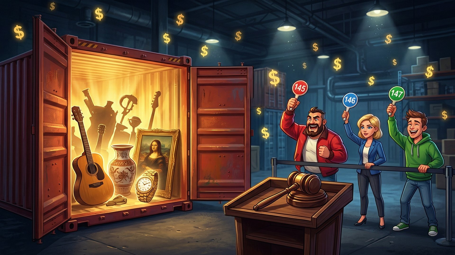 Container Auction 🕹️ Play on CrazyGames