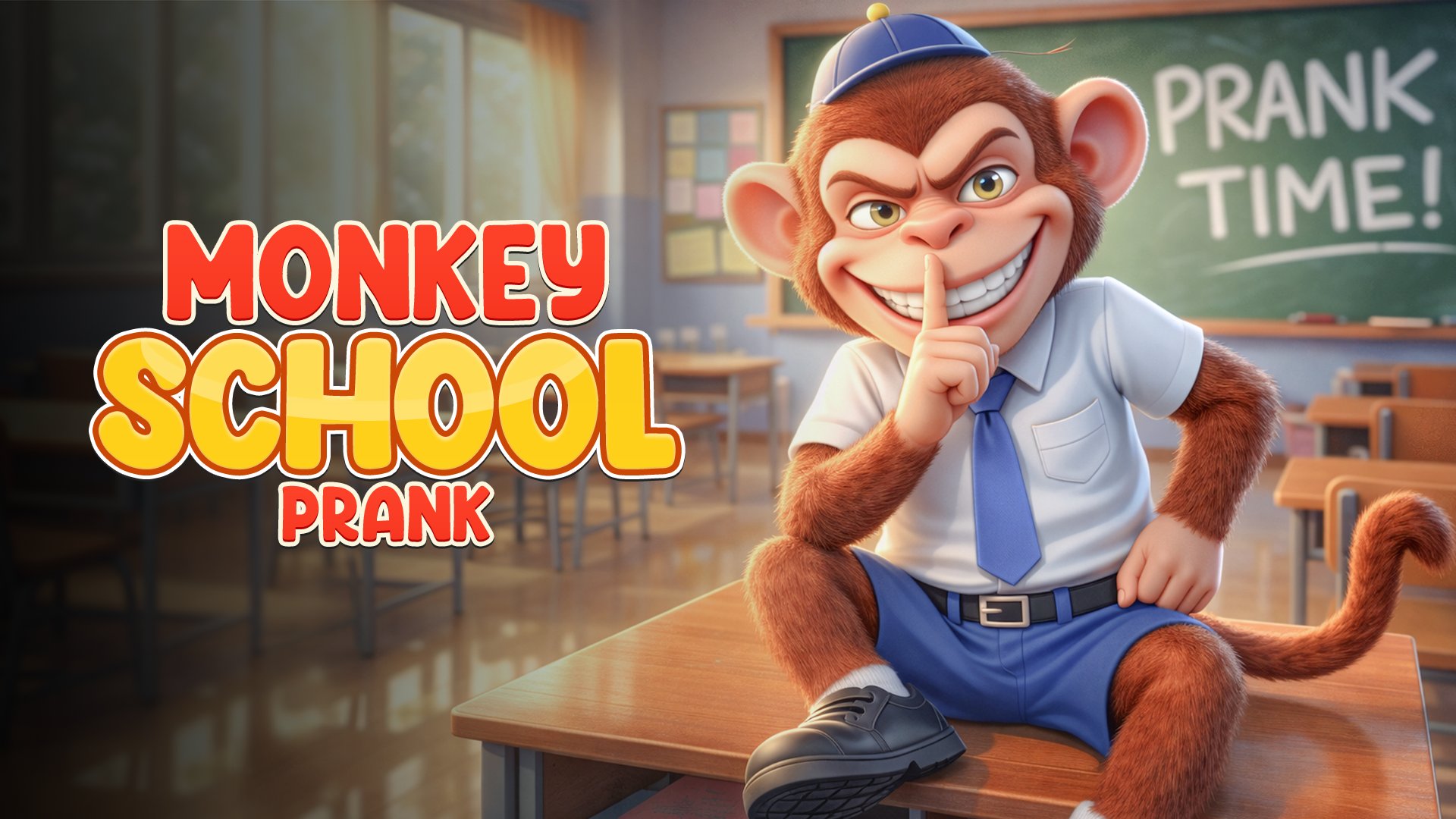 Monkey School Prank 🕹️ Play on CrazyGames