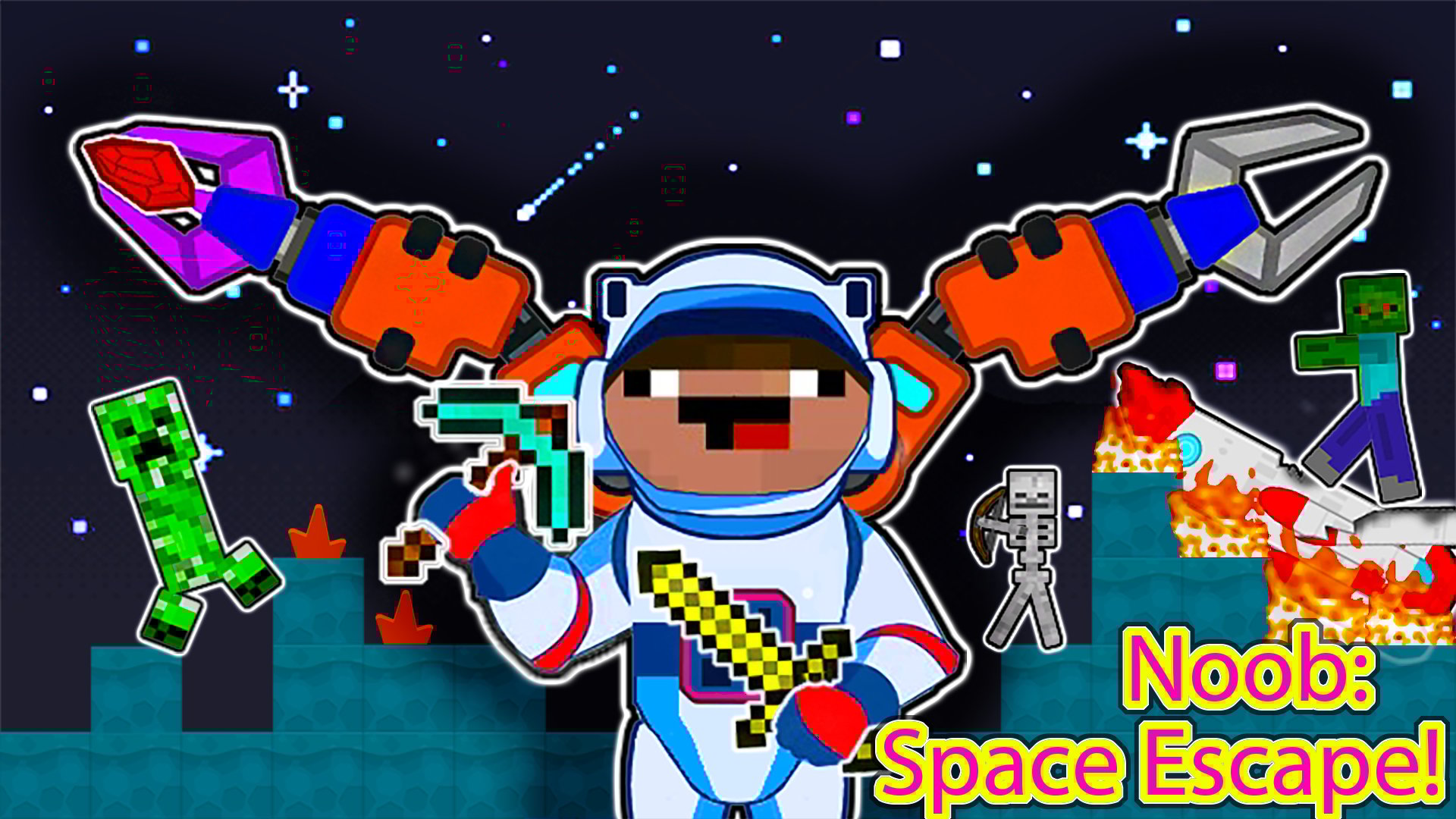 Noob: Space Escape! 🕹️ Play on CrazyGames