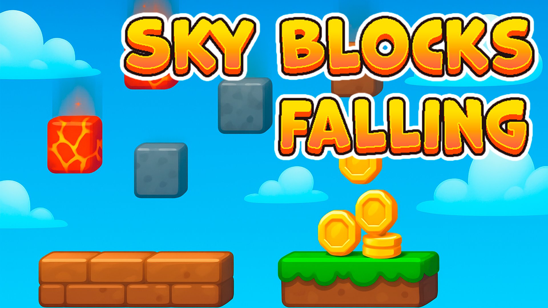 Sky Blocks Falling 🕹️ Speel op CrazyGames